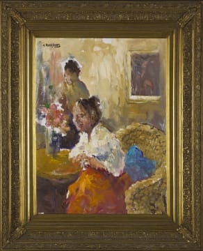 Alexander Rose-Innes | Interior with Seated Woman | MutualArt