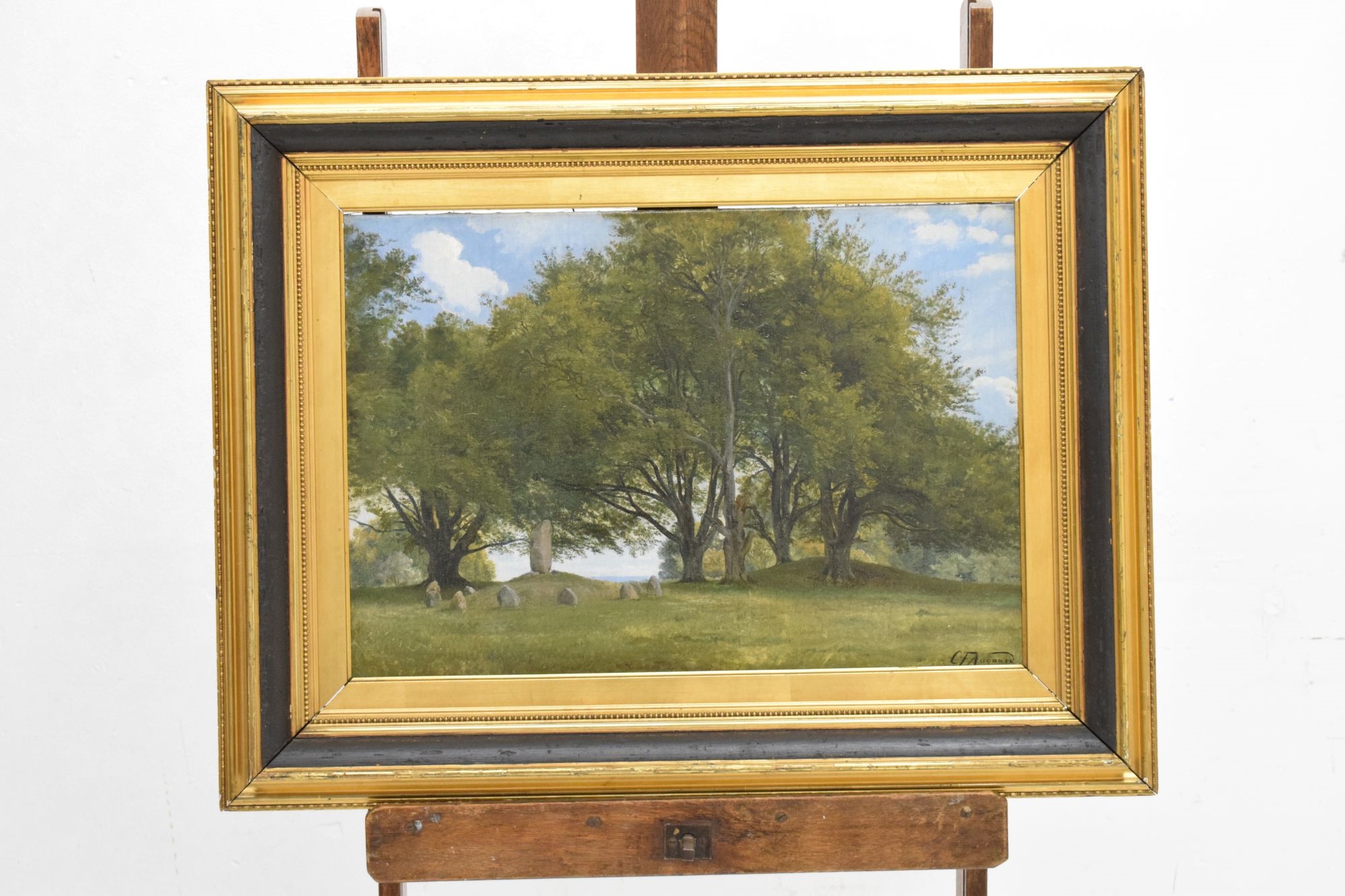 Carl Frederik Aagaard | Woodland landscape with stone circle | MutualArt