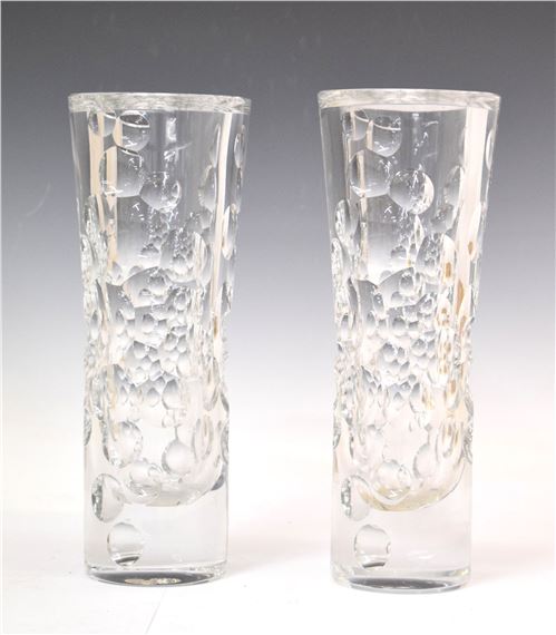 Josef Pravec | Pair of heavy crystal vases | MutualArt
