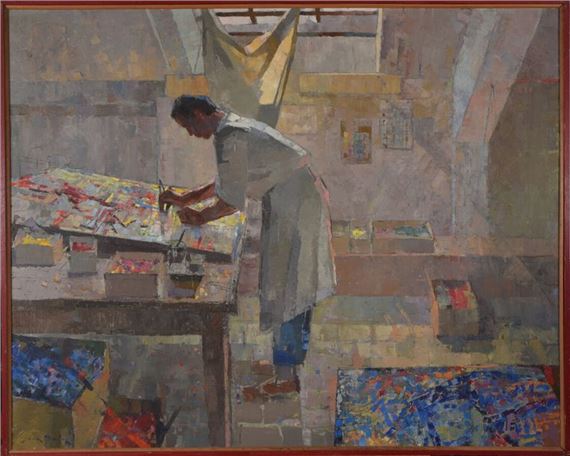 Jean Dulac | The mosaicist's studio (1959) | MutualArt