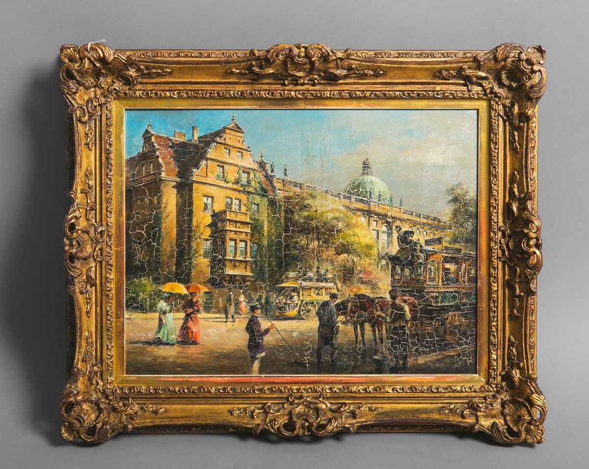 Detlev Nitschke | Berliner Straßenszene im 19. Jh. mit Domkuppel ...
