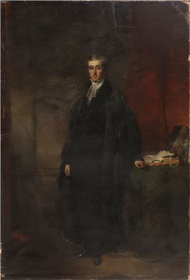 Martin Archer‏ Shee | Portrait of a clergyman full-length standing by a ...