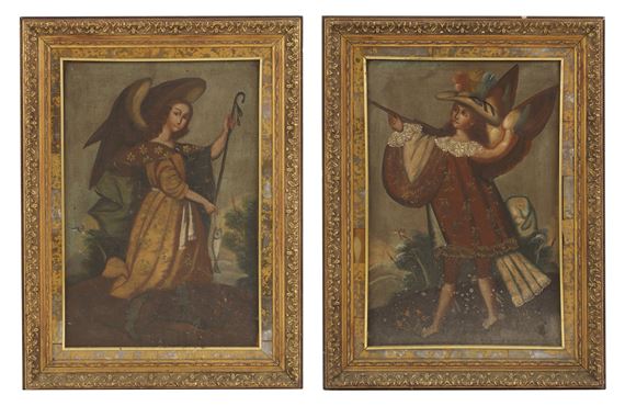 Cuzco School, 19th Century | An arquebusier angel; The Archangel ...