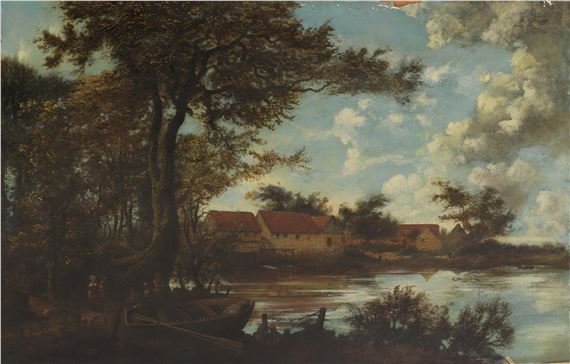 Meindert Hobbema | Village Street under Trees (1665) | MutualArt