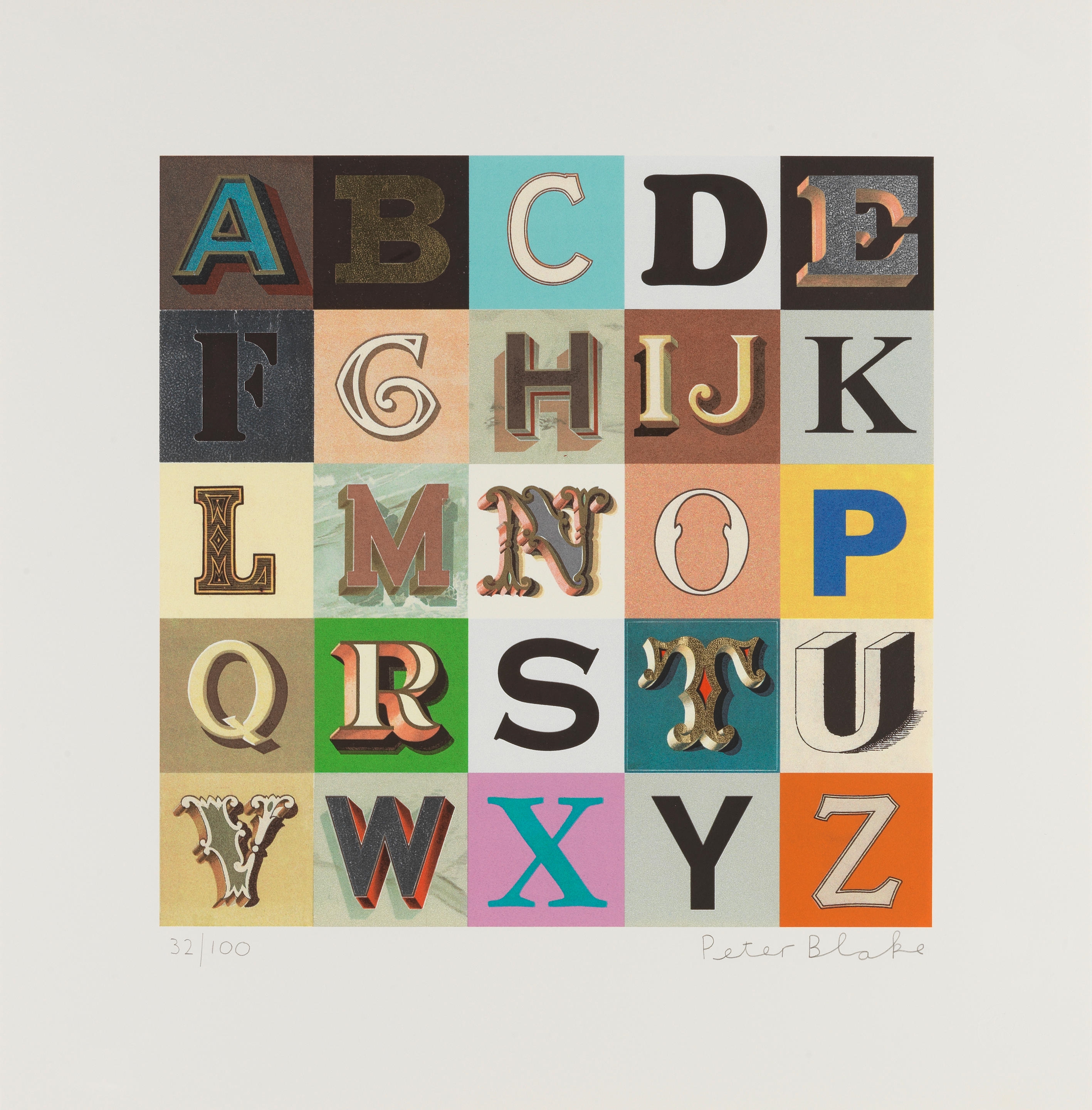 Peter Blake | Appropriated Alphabets (2013) | MutualArt