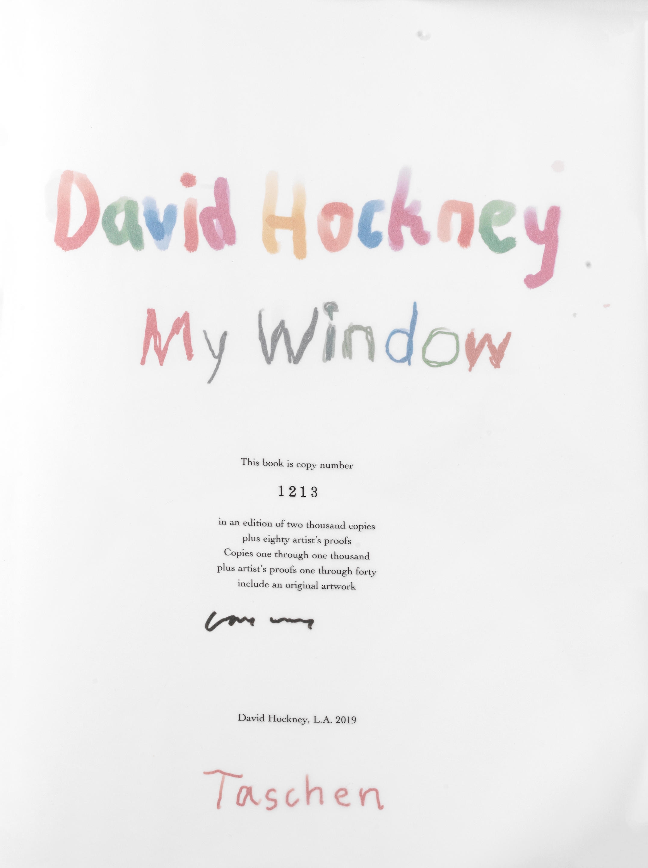 David Hockney | My Window (2019) | MutualArt