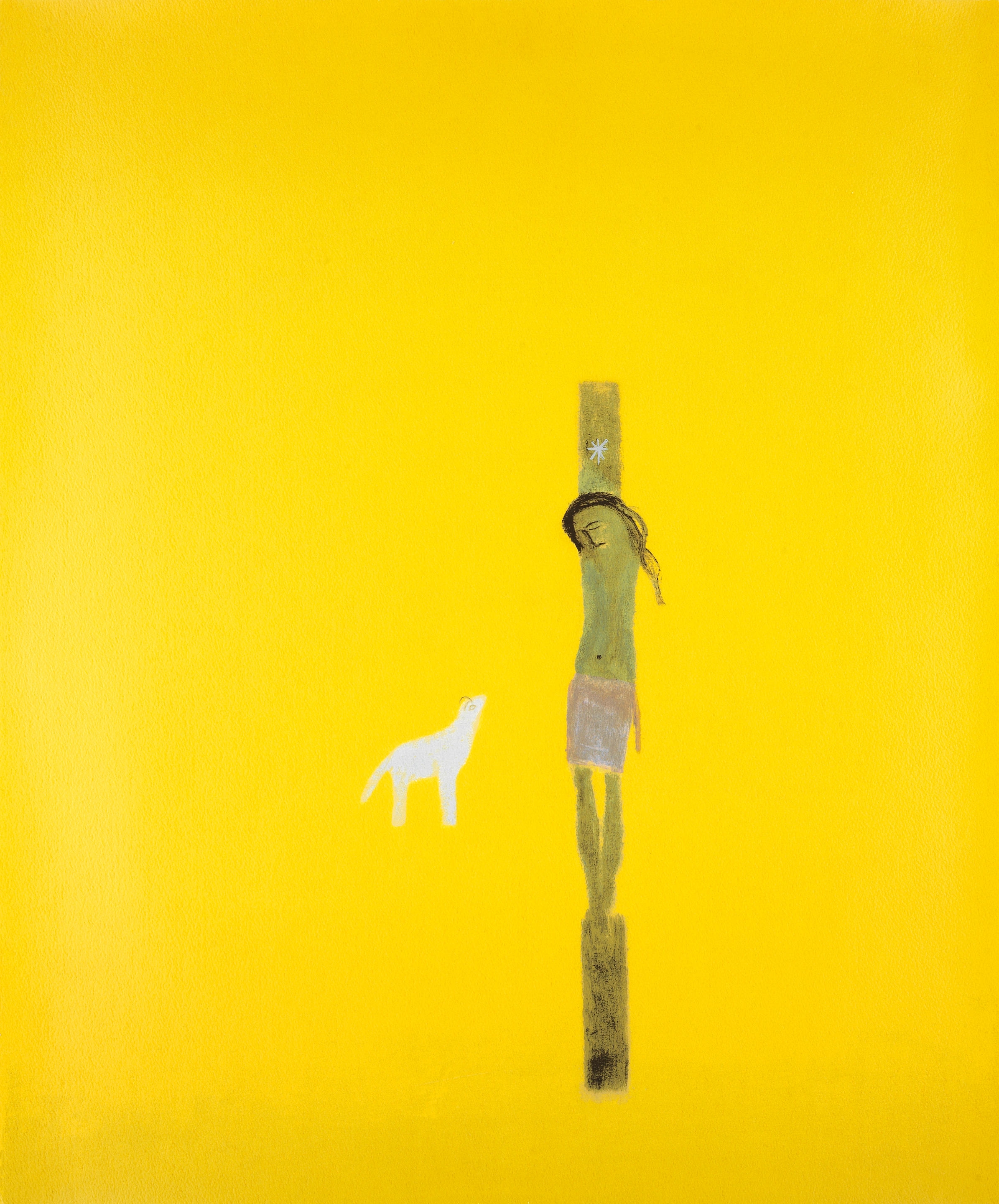 Craigie Aitchison | Crucifixion (Peck 13) (2000) | MutualArt