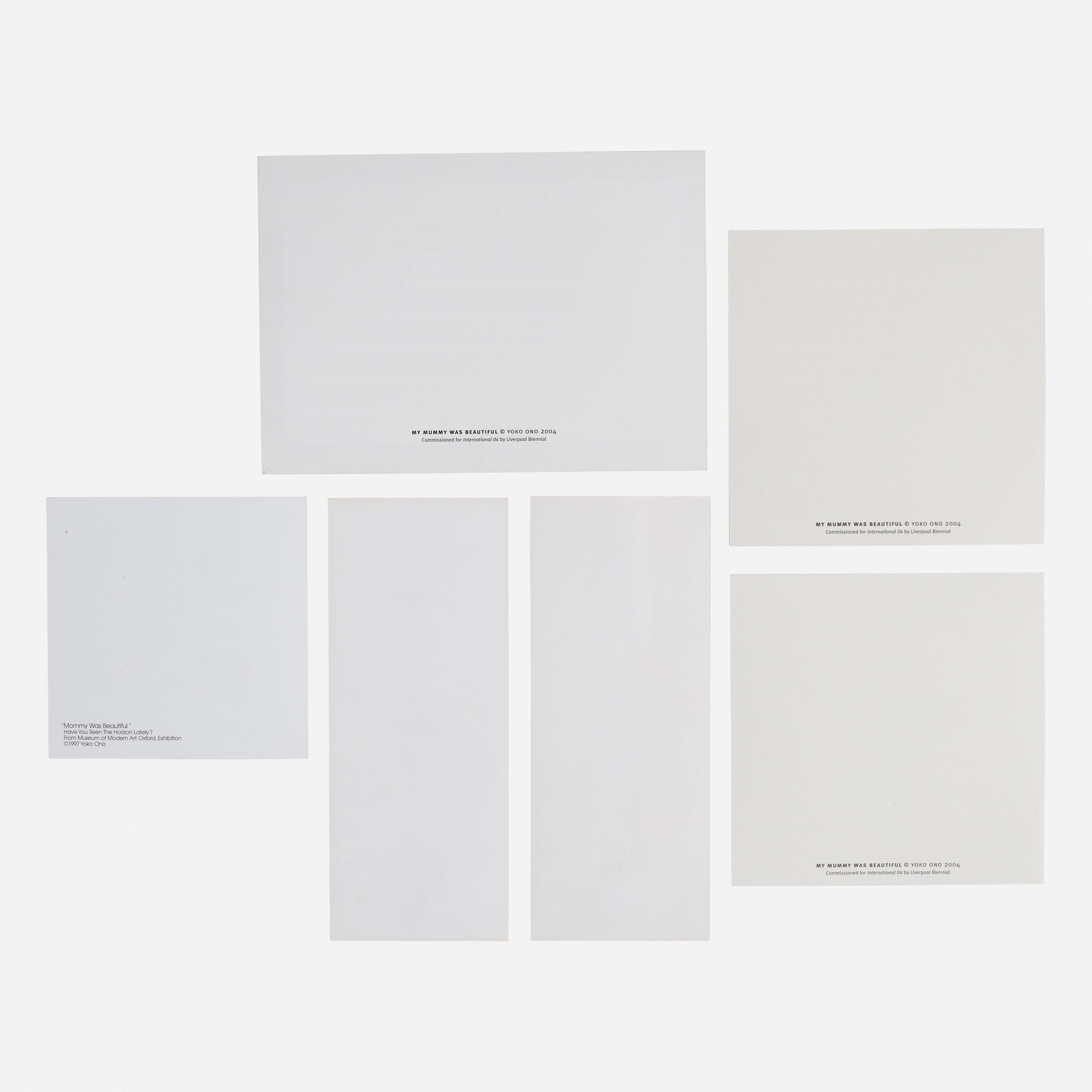 Yoko Ono | My Mummy Was Beautiful ephemera (2004) | MutualArt