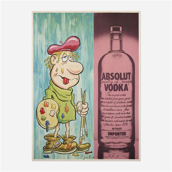 Julia Wachtel | Absolut Vodka poster (1989) | MutualArt