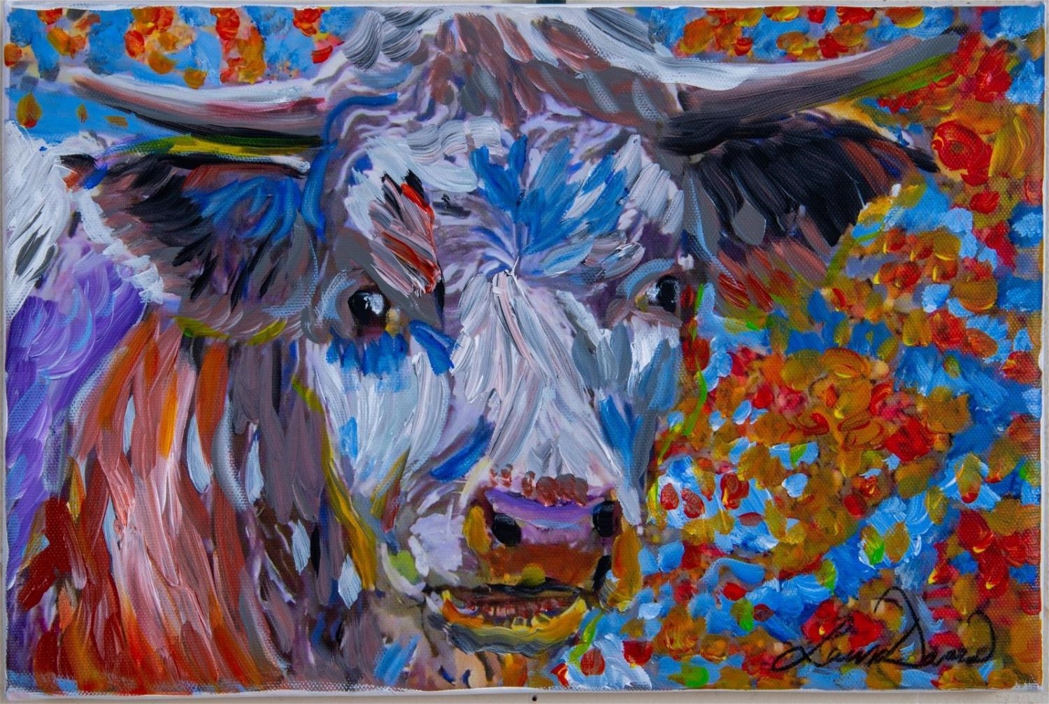Laura Davis | Grazing Cow (2023) | MutualArt