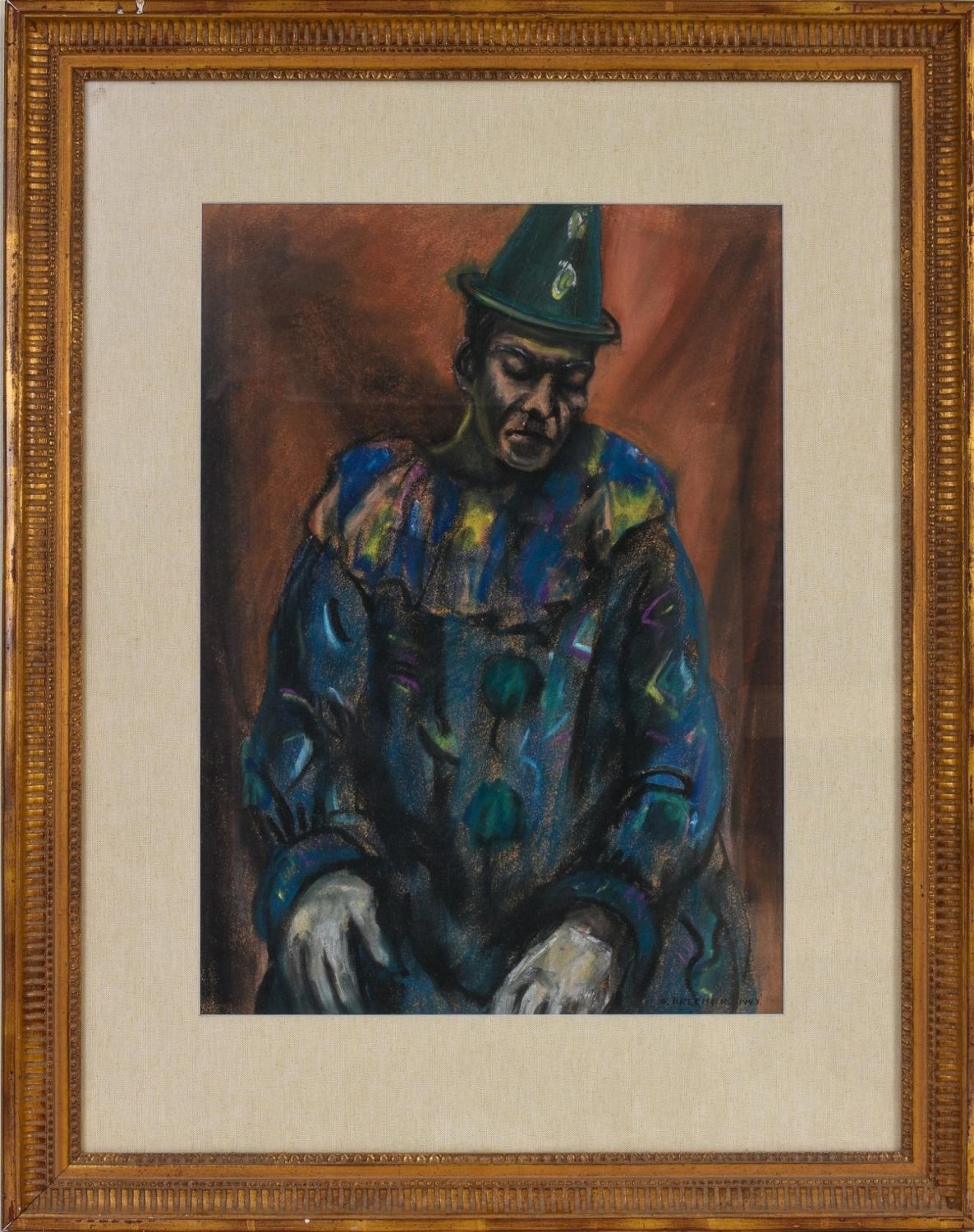 Samuel Brecher | Portrait of a Man (1943) | MutualArt