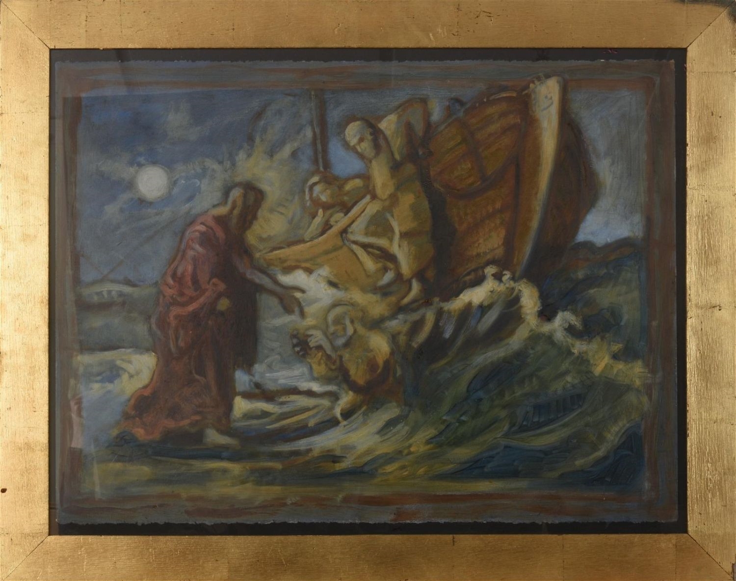 Rembrandt van Rijn | St. Peter Being Rescued by Jesus Christ | MutualArt