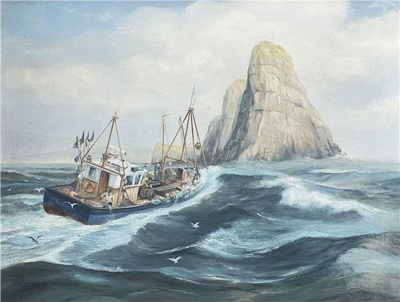 Derek Scott | Trawler near Worms Head | MutualArt