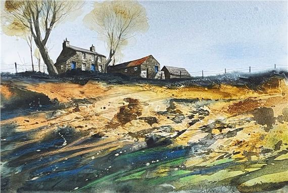 John Cleal | landscape with farmhouse | MutualArt