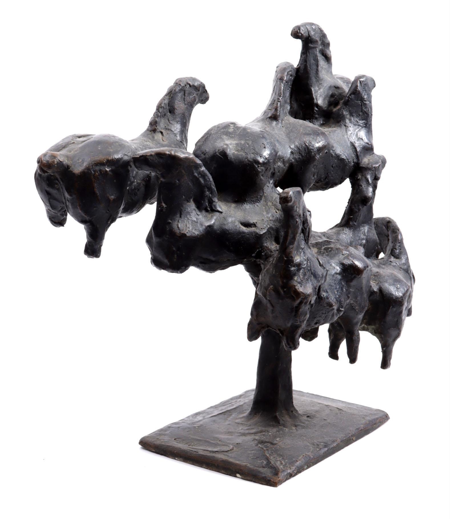 Eric Claus | bronzen sculptuur van Nevelpaarden | MutualArt