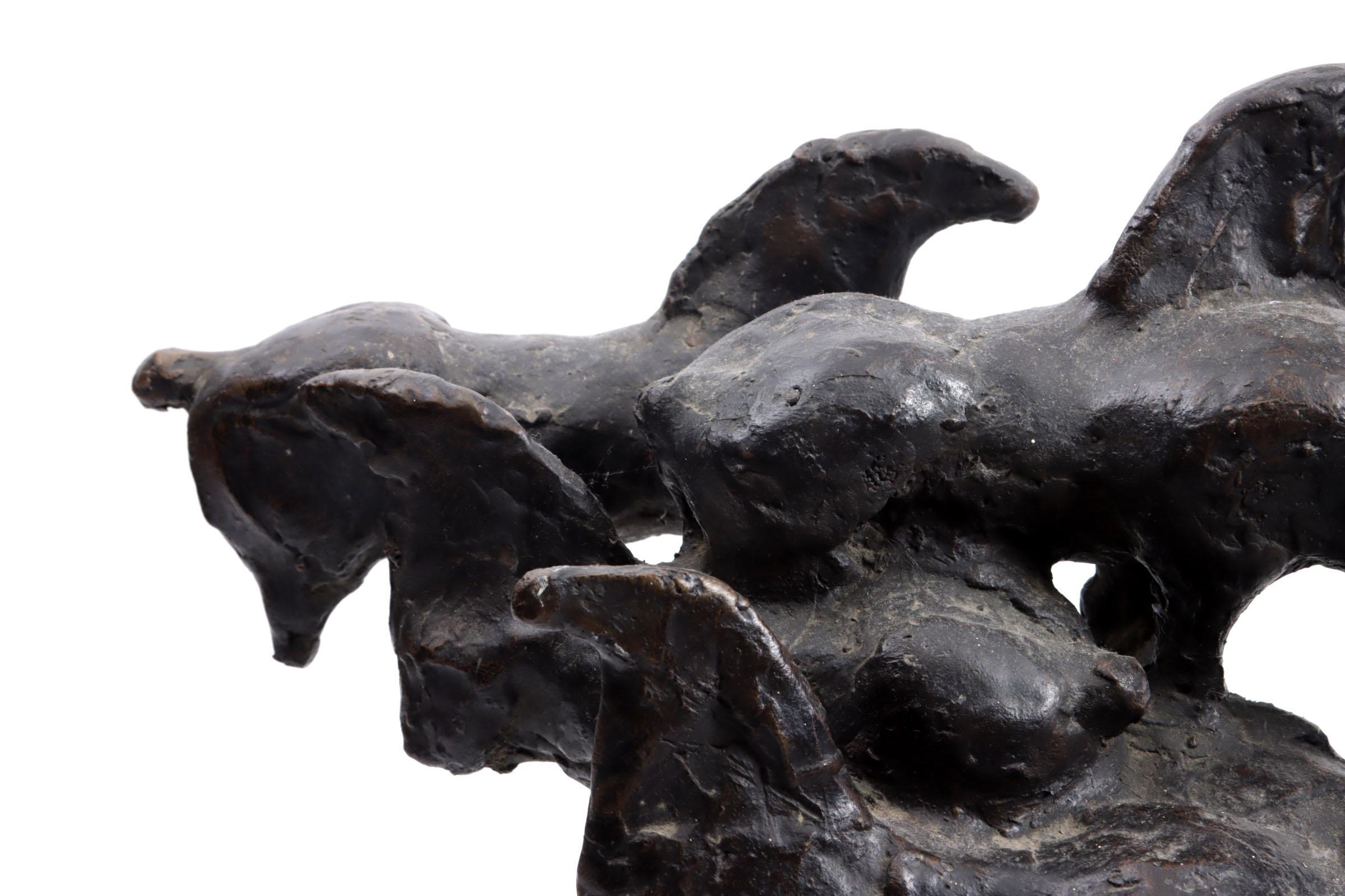 Eric Claus | bronzen sculptuur van Nevelpaarden | MutualArt