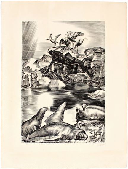 Albert Decaris | Sea lions | MutualArt