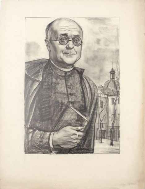 Albert Decaris | Portrait of Monseigneur Calvet | MutualArt