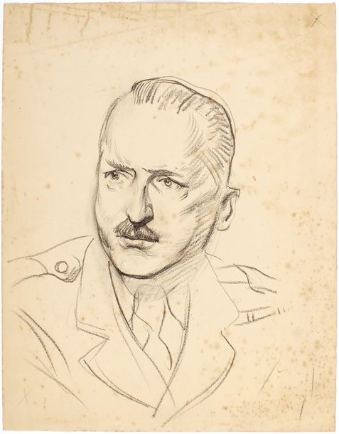 André Lagrange | Studies for the official portrait of General KOENIG ...