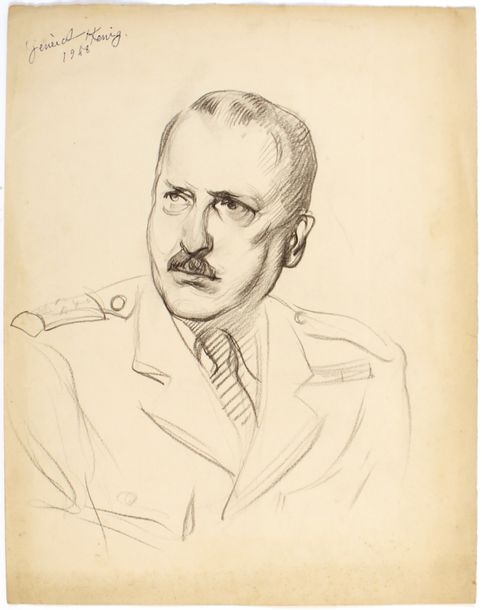 André Lagrange | Studies for the official portrait of General KOENIG ...