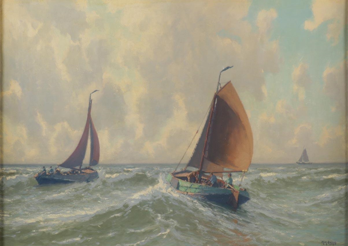 Hendricus Nicolaas Dekker | Zeilboten op zee | MutualArt