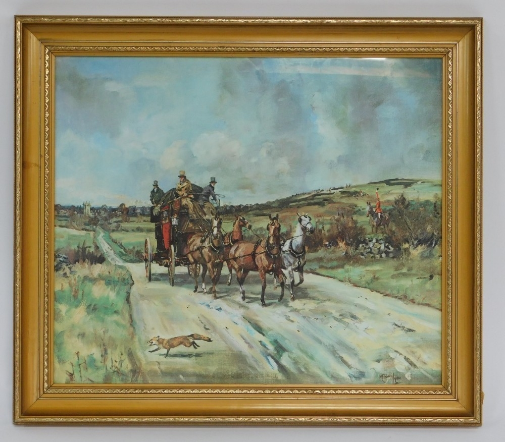 Michael Lyne | Coaching and hunting scene | MutualArt