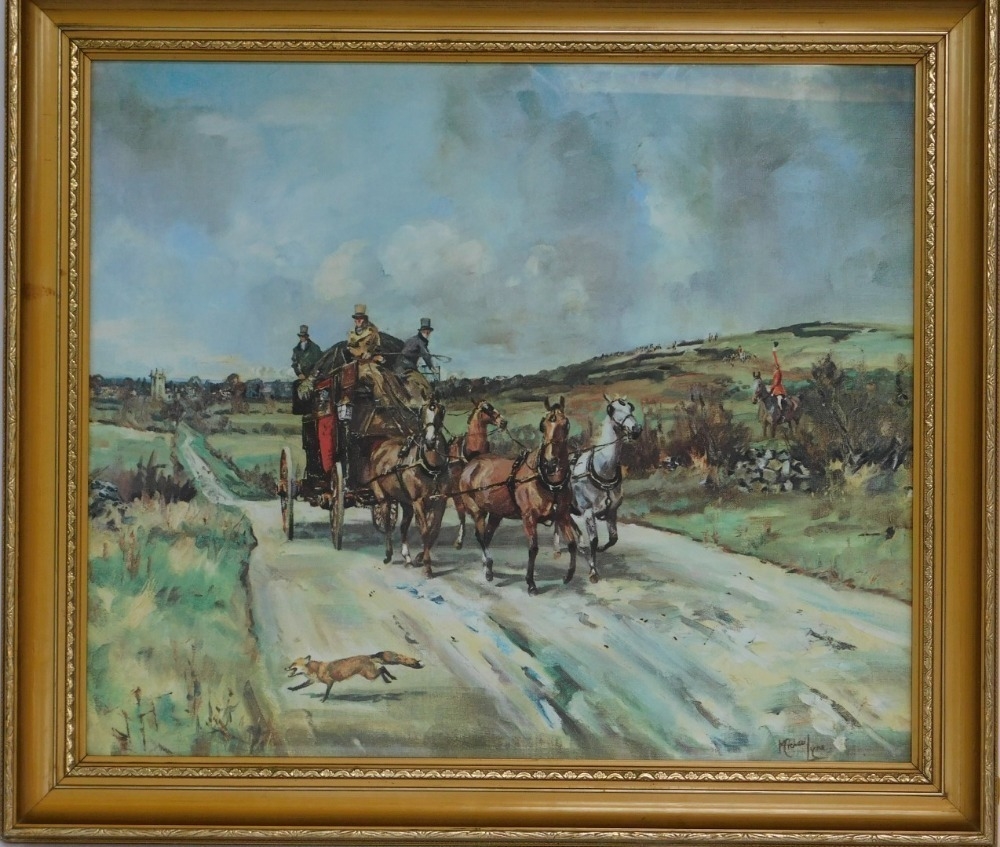 Michael Lyne | Coaching and hunting scene | MutualArt