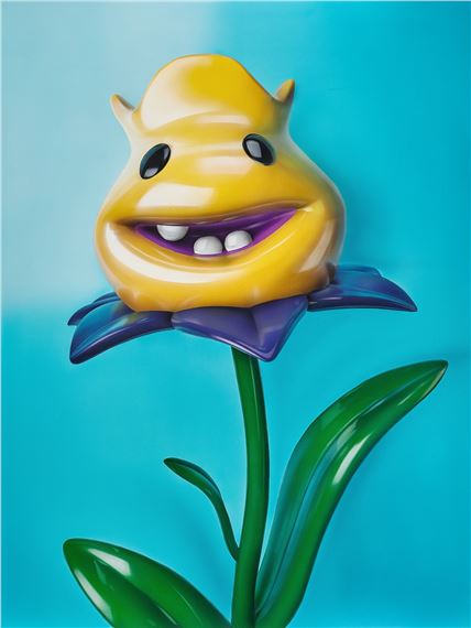 César Piette | Yellow Purple Flower (2019) | MutualArt