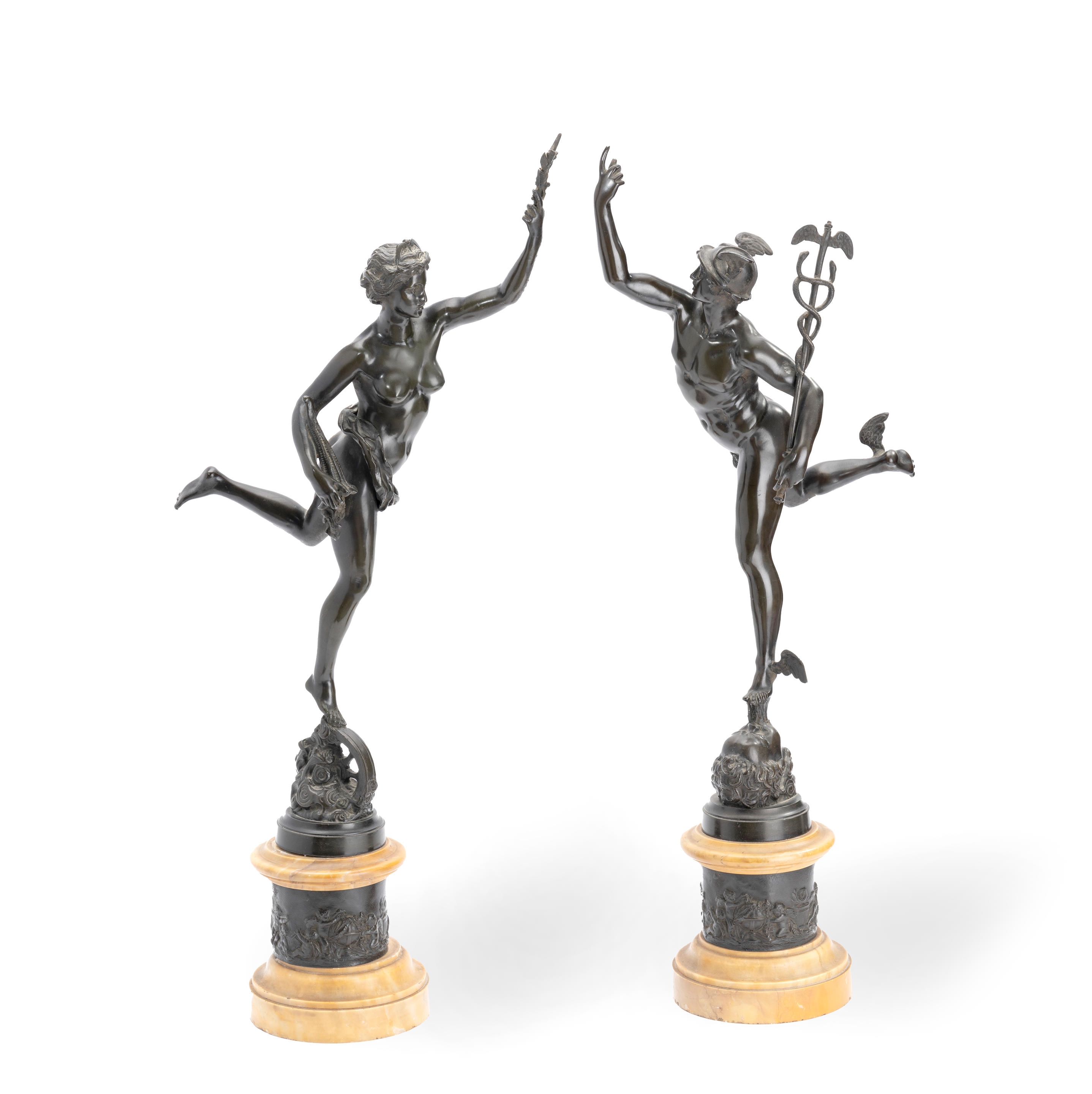 Giambologna | A pair of late 19th century French patinated A pair of ...