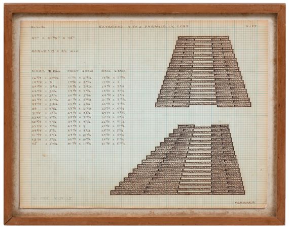 Jackie Ferrara | Study for Sculpture Extended to 4 to 3 Pyramid, I.V ...