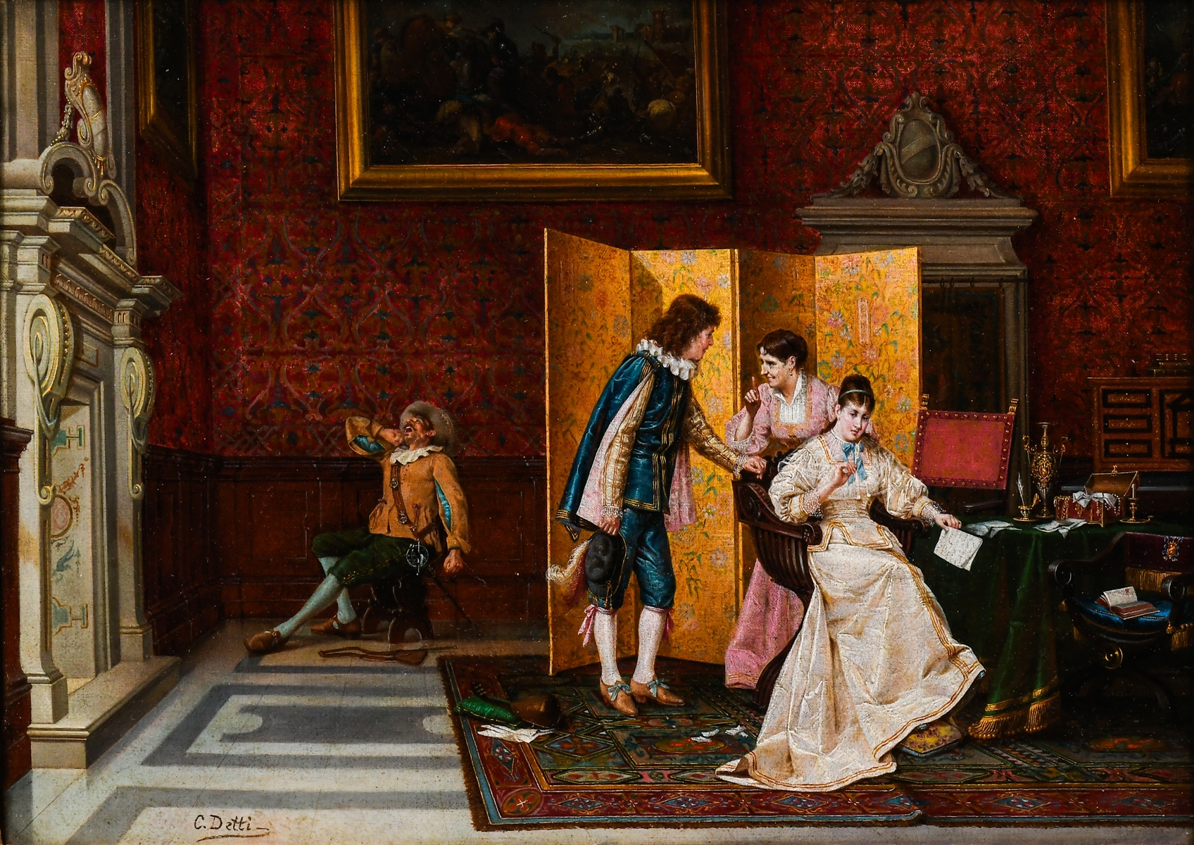 Cesare-Auguste Detti | Louis XV in the throne room | MutualArt