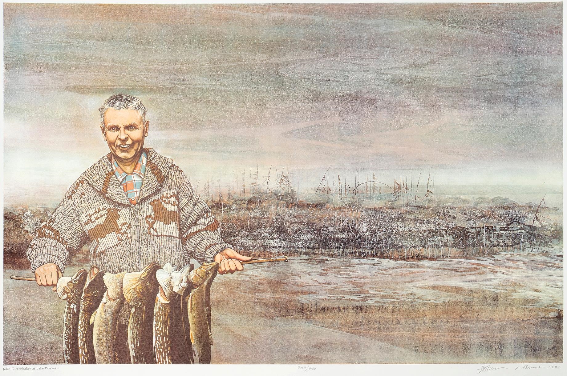 Luther Pokrant | John Diefenbaker at Lake Waskesiu (1981) | MutualArt