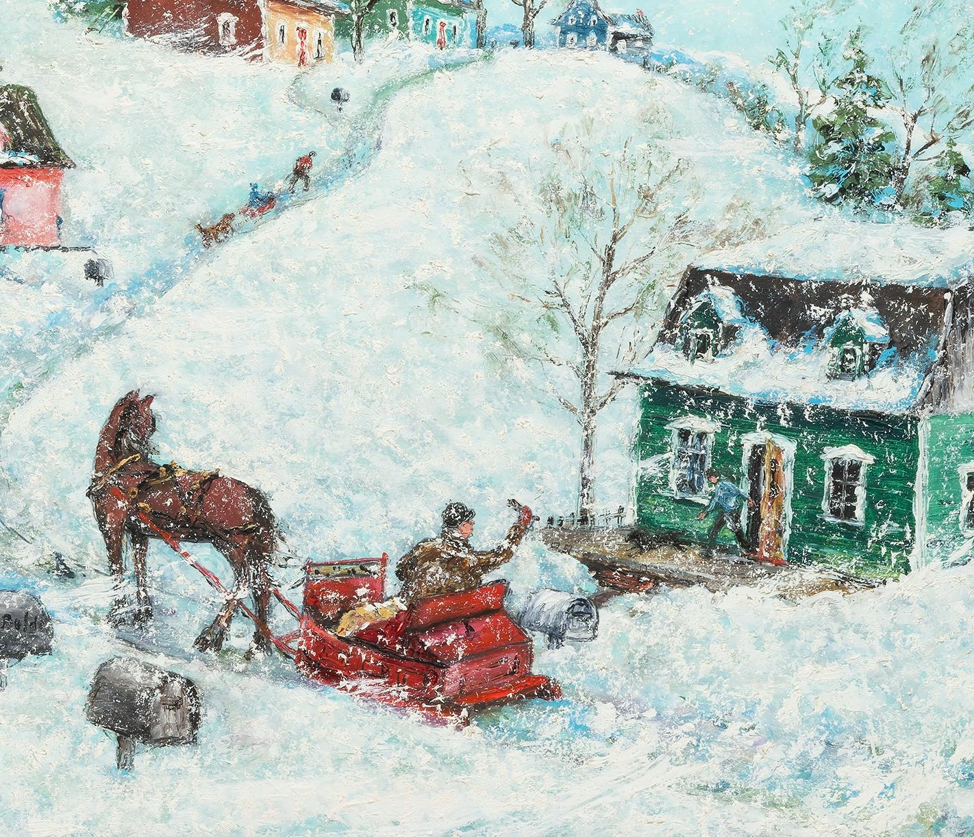 Yvonne Bolduc | Untitled - Village in Winter | MutualArt