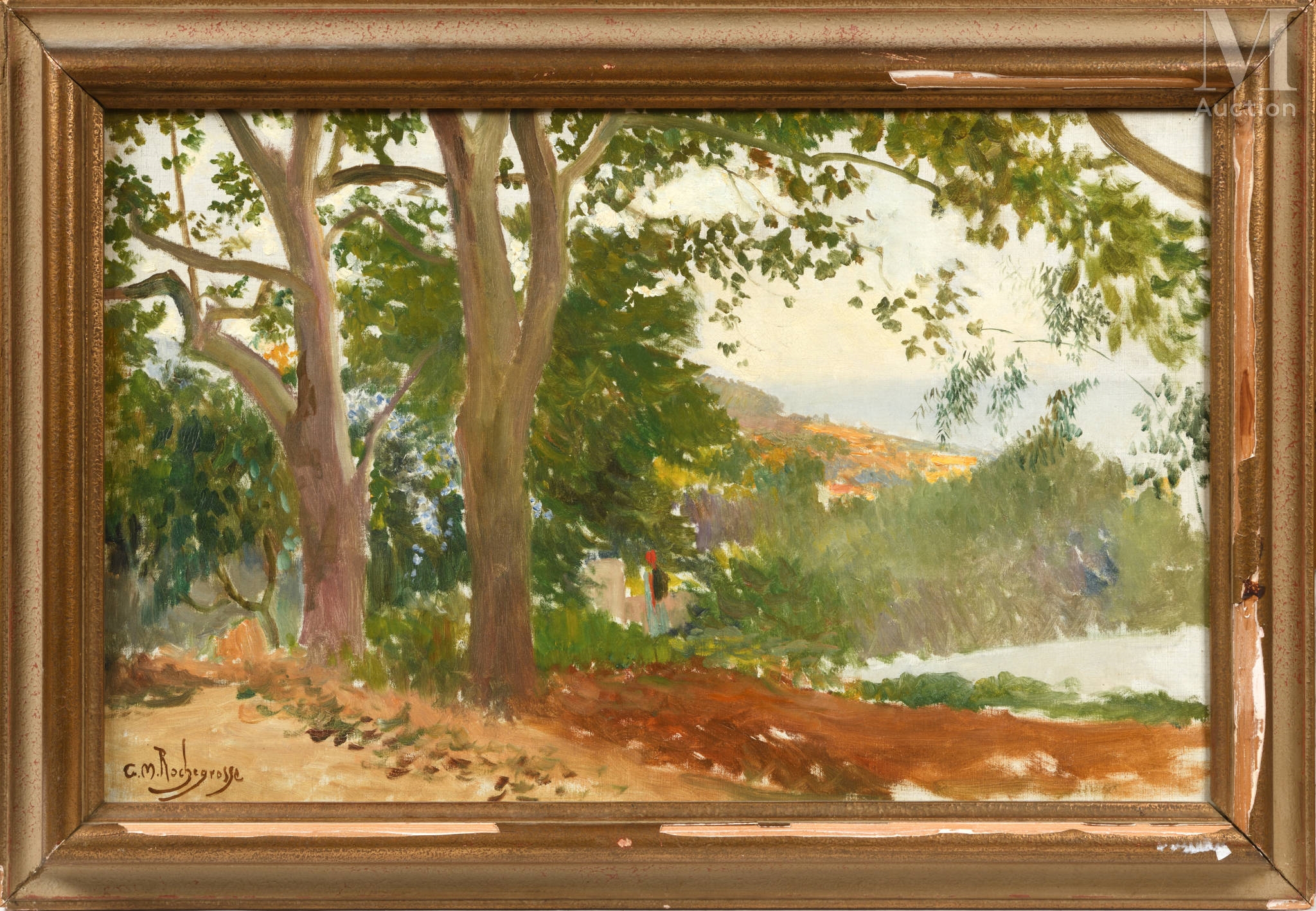 George Rochegrosse | Bears on the stretcher an old handwritten label ...