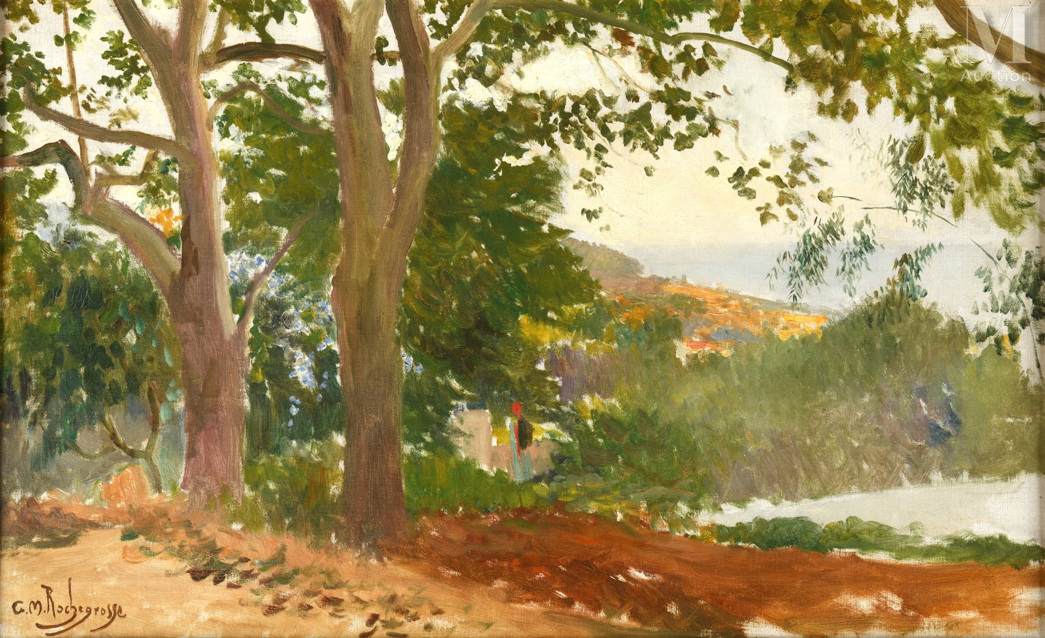 George Rochegrosse | Bears on the stretcher an old handwritten label ...