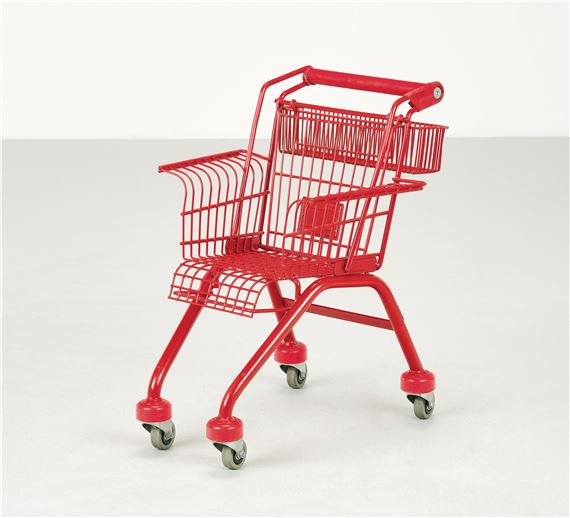 Frank Schreiner | 'Consumer's Rest' galvanized steel wire shopping cart ...