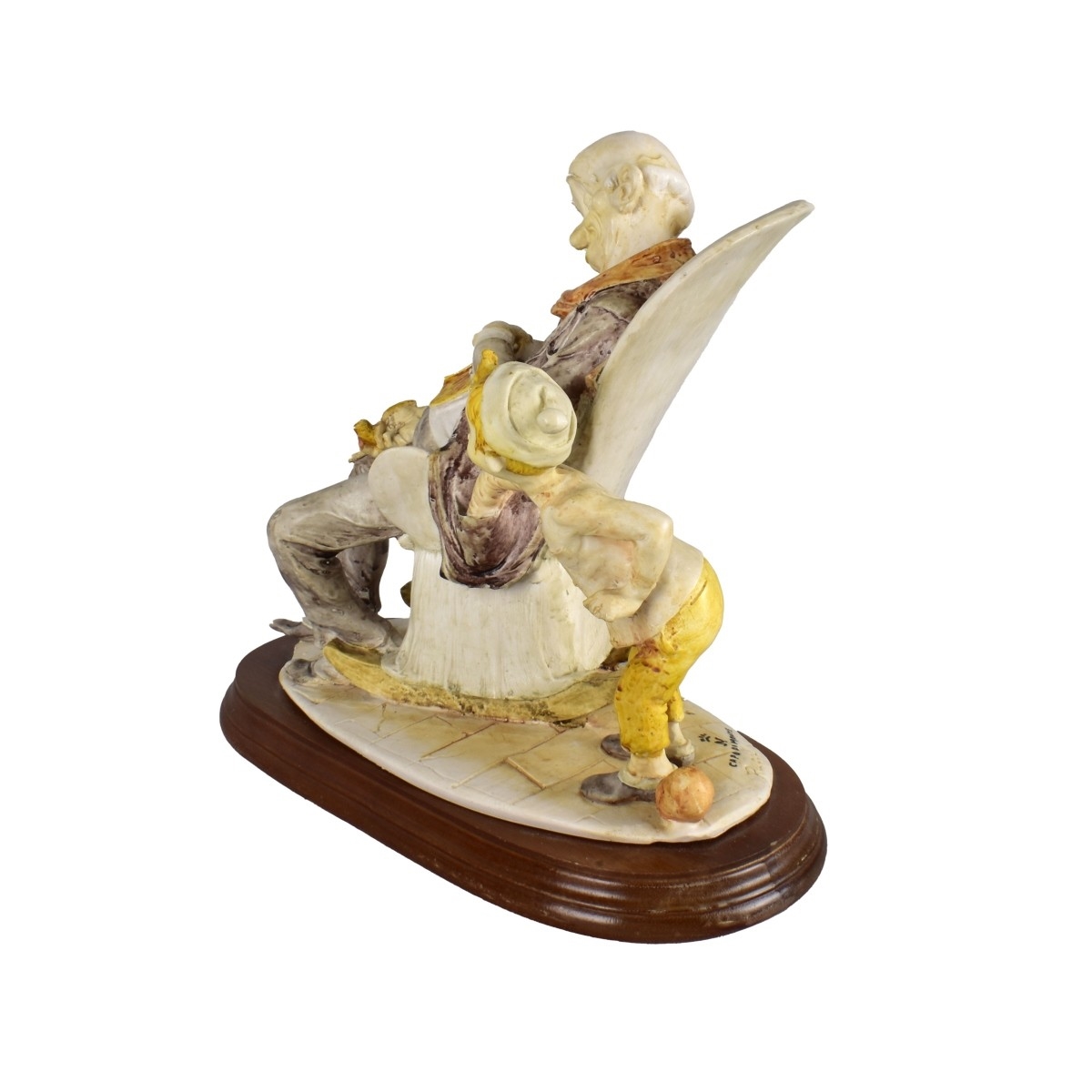 Capodimonte Porcelain | Figurine of a Grandpa and Child | MutualArt