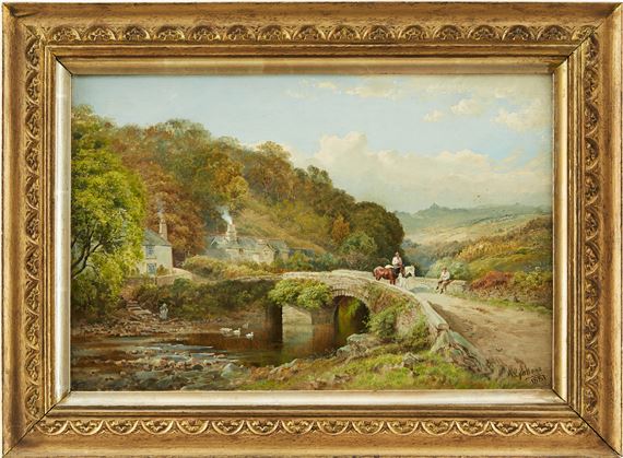 William Gibbons | Landskap med bro (1881) | MutualArt