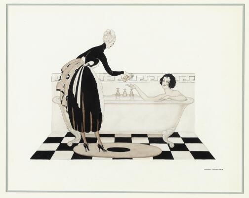 Gerda Wegener | Woman in a bath tub | MutualArt