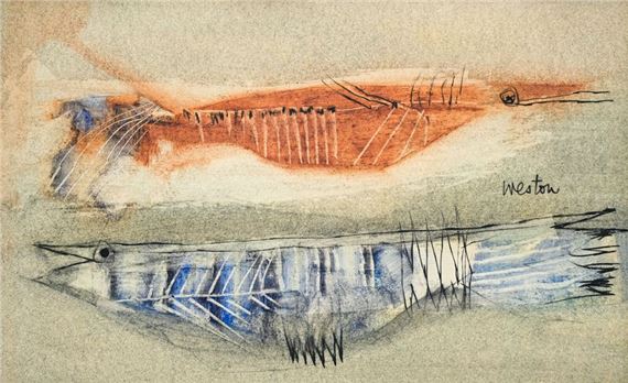 Reginald Weston | Poissons rouge et bleu | MutualArt