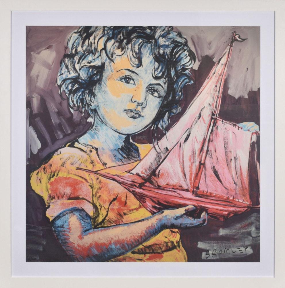 David Bromley | The Red Sail Boat | MutualArt