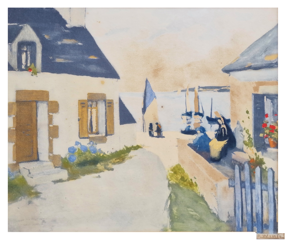 Renée Carpentier Wintz | Coint de Bretagne avec personnages | MutualArt