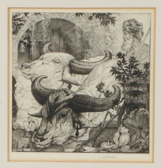 Edward Julius Detmold | At the edge of the Lotus Pool | MutualArt