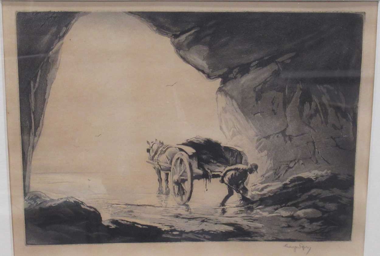 George Soper | Horse pulling a cart in an estuary | MutualArt