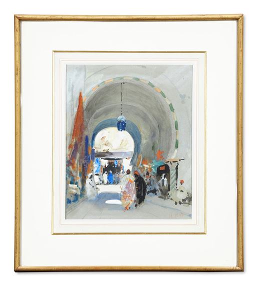 Hercules Brabazon Brabazon | FIGURES IN A TURKISH BAZAAR | MutualArt