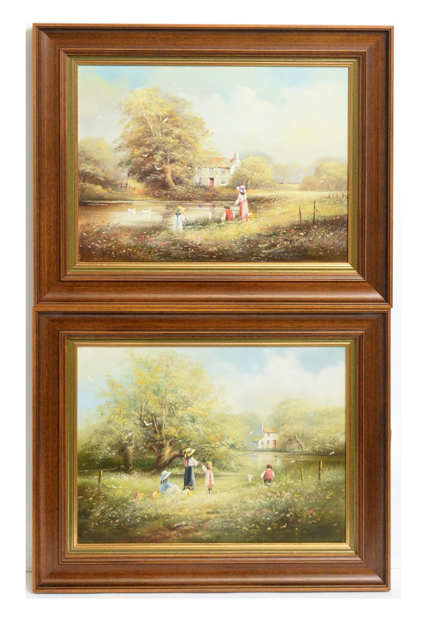 Ted Dyer | Net Fishing in the Countryside; a pair of idyllic views ...