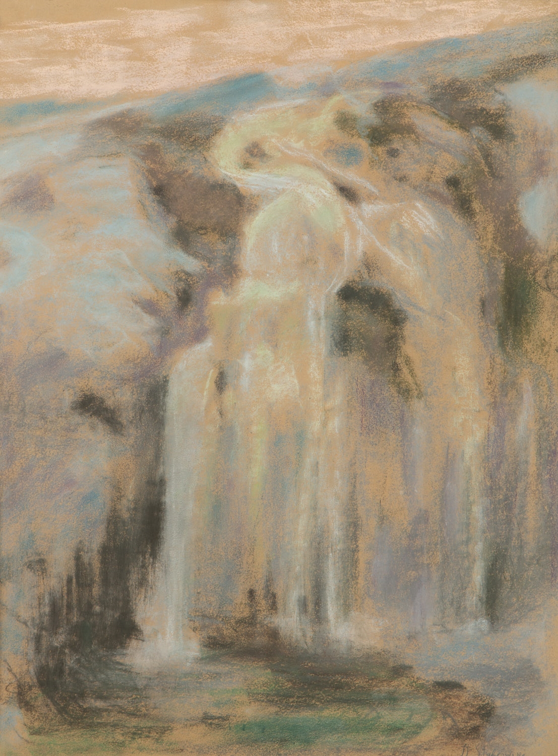 Kazimierz Stabrowski | Waterfall in Tenerife (1909 - 1913) | MutualArt