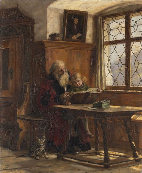 Karl Gebhardt | Monk with pupil; Scholar with pupil | MutualArt