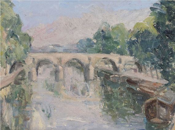 French Impressionist School | Paris bridge 'Pont Marie' | MutualArt