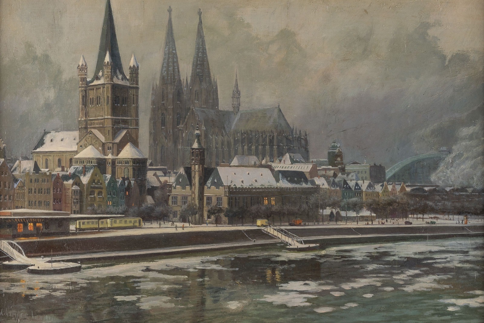 Karl Alfred Hammer | View of Cologne (Circa 1947) | MutualArt